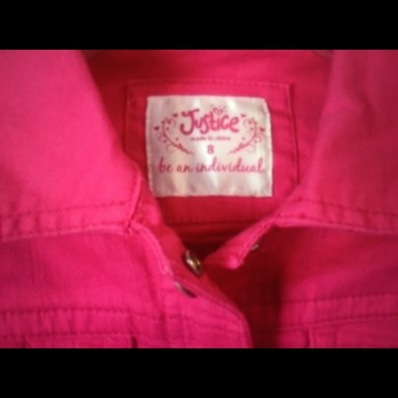 Justice | Jackets & Coats | Justice Pink Denim Jacket | Poshmark